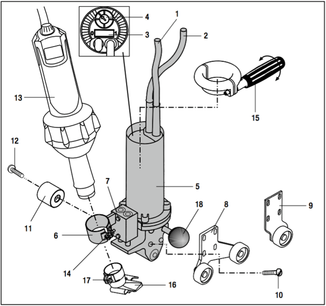 Leister TRIAC Drive Diagram and Part List