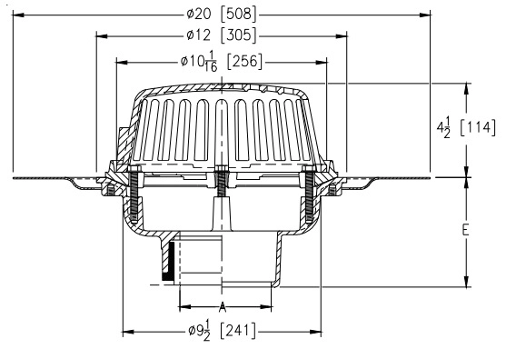 Zurn Z121-R Roof Drain - Roof Sump Receiver