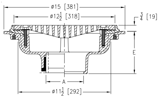 Zurn Z100-FG Roof Drain | Flush Grate