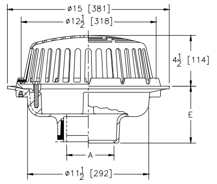 Zurn Z100-VP Roof Drain Vandal-Proof Secured Top